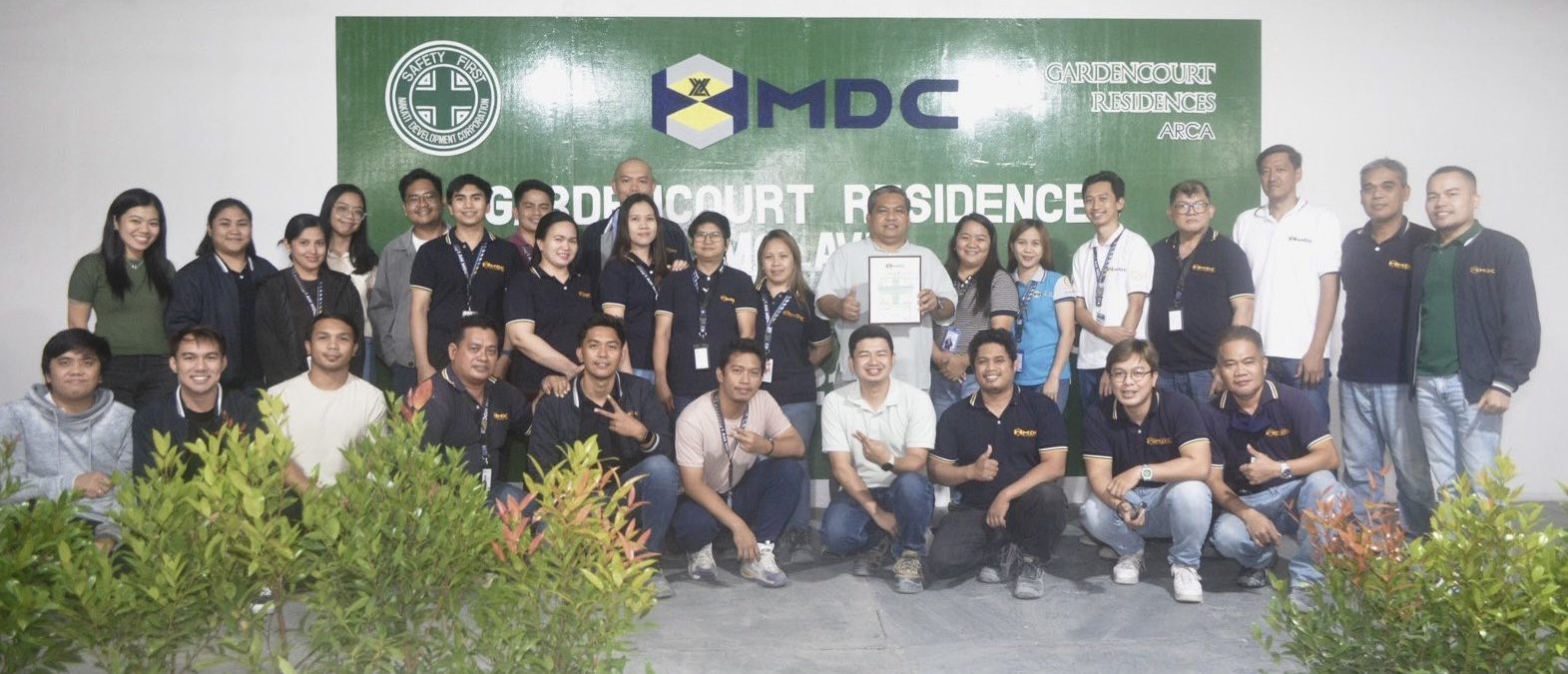 Gardencourt Residences Molave achieves 5 Million Safe Person Hours - Makati Development Corporation