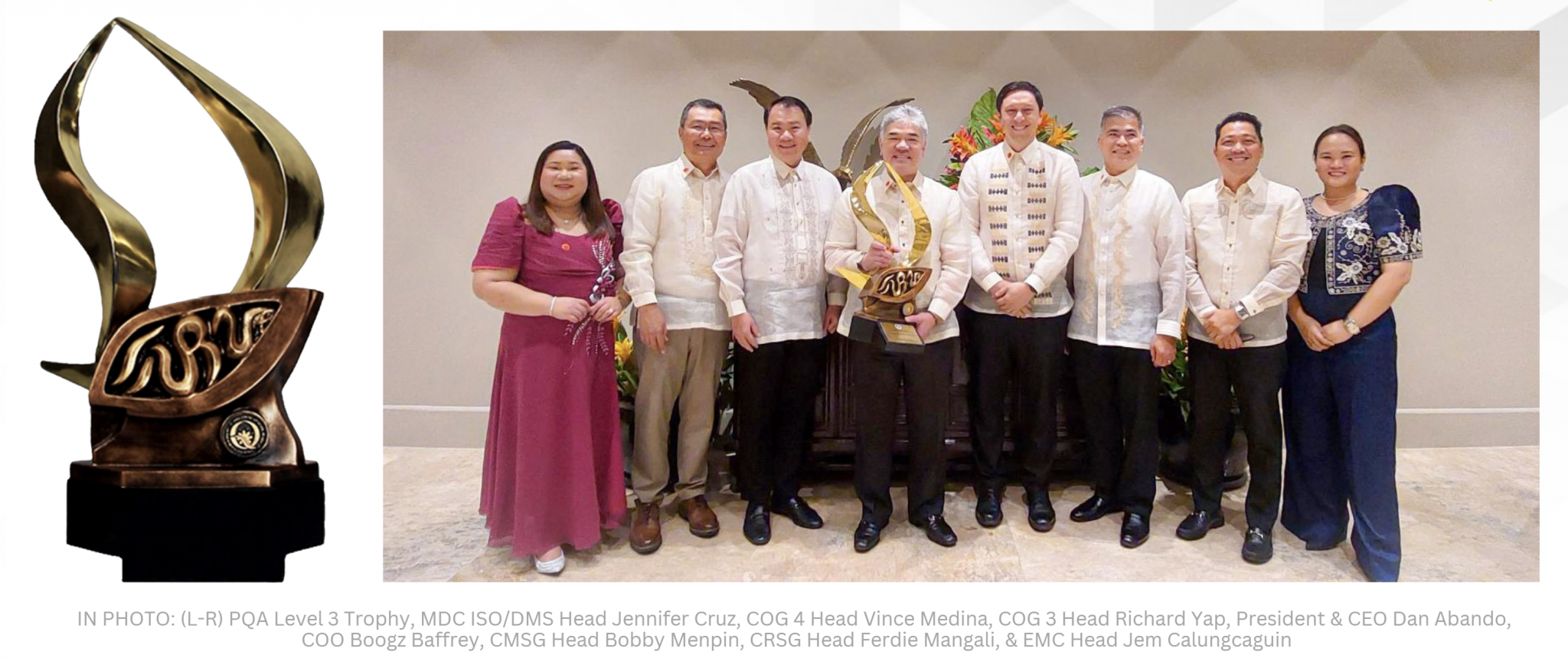 MDC honored with prestigious Philippine Quality Award for Mastery in ...